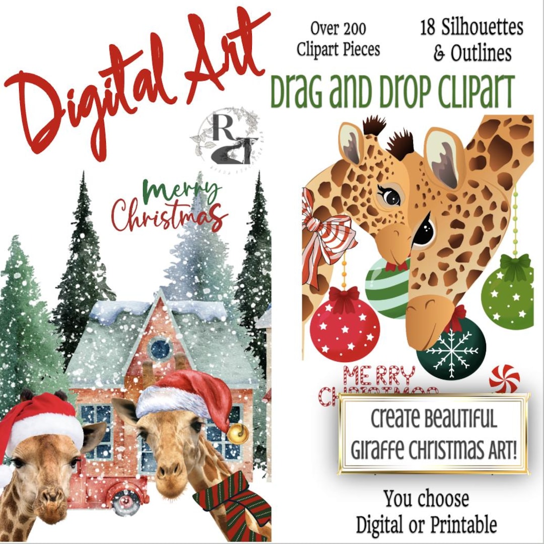 DIY Fun DIY Christmas Giraffe Card Activity Google Slide Drag and Drop ...