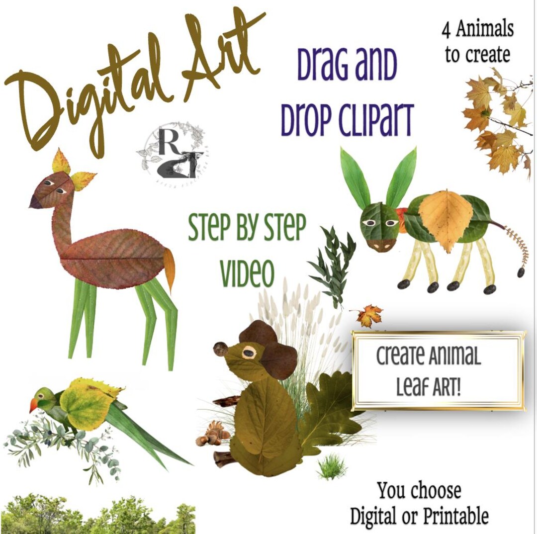 Create Easy Digital Leaf Art in Google Slides - Elementary Craft, Drag ...