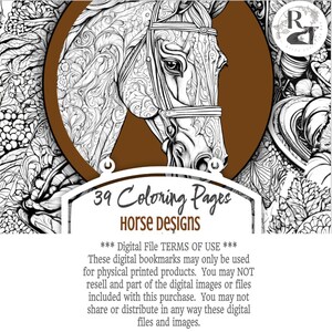 39 Horse Zentangle Coloring Pages 8x11in 500 DPI PNG, Unlimited ...