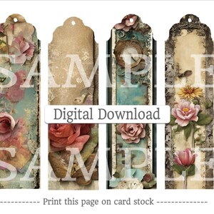 44 Beautiful Bohemian, Junk, Shabby Chic Victorian Bookmarks, 87 Pieces ...