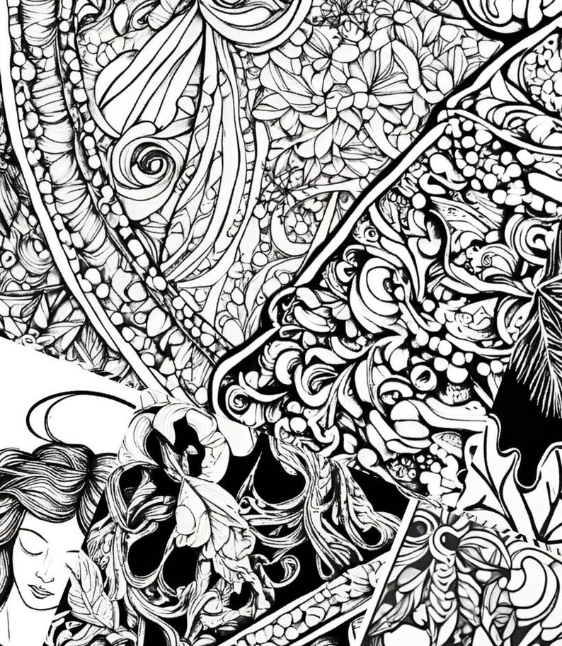 39 Angel Cherub Zentangle Coloring Pages 8x11in 500 DPI PNG, Adult ...