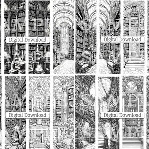115 Enchanted Library Zentangle Bookmarks - Digital Download - 2x7 ...