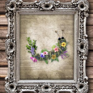 Caterpillar Leaf Art Loose Part Living Room, Hall, Bedroom, Den ...