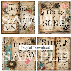 32 Bible Verse Square Designs Pendants - Download Print 6 Sizes 300 and ...