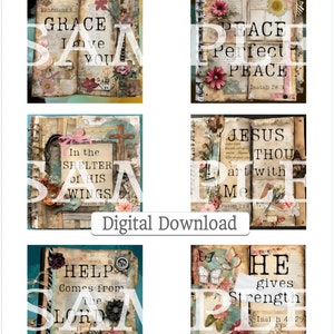 32 Bible Verse Square Designs Pendants - Download Print 6 Sizes 300 and ...