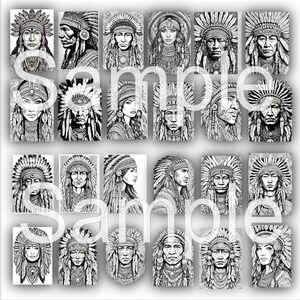 53 Native American Zentangle Coloring Page 8x11in 500 DPI PNG ...