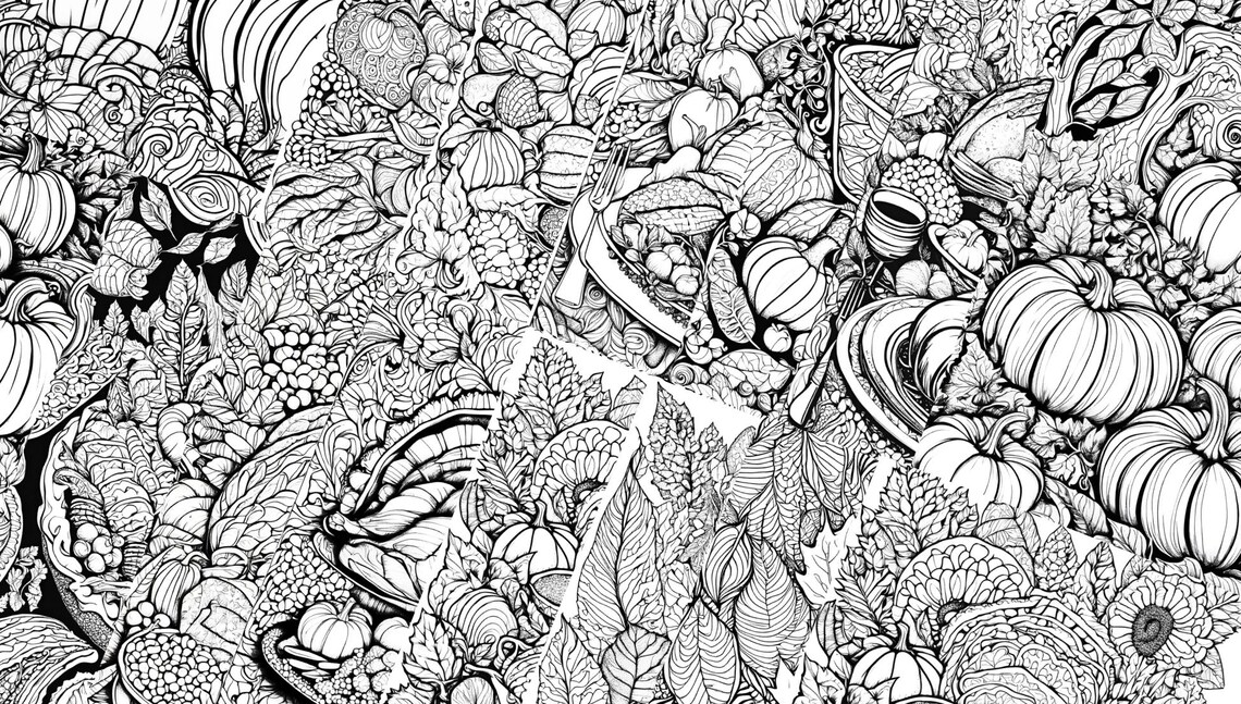 21 Fall Zentangle Designs Coloring Pages 8x11in 500 DPI PNG, Unlimited ...