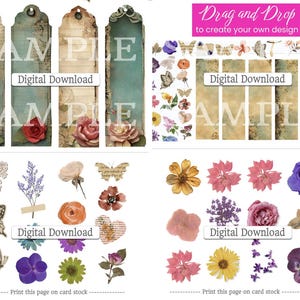 44 Beautiful Bohemian, Junk, Shabby Chic Victorian Bookmarks, 87 Pieces ...