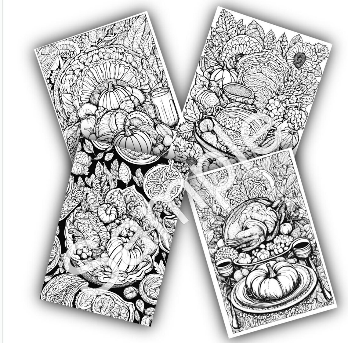 21 Fall Zentangle Designs Coloring Pages 8x11in 500 DPI PNG, Unlimited ...