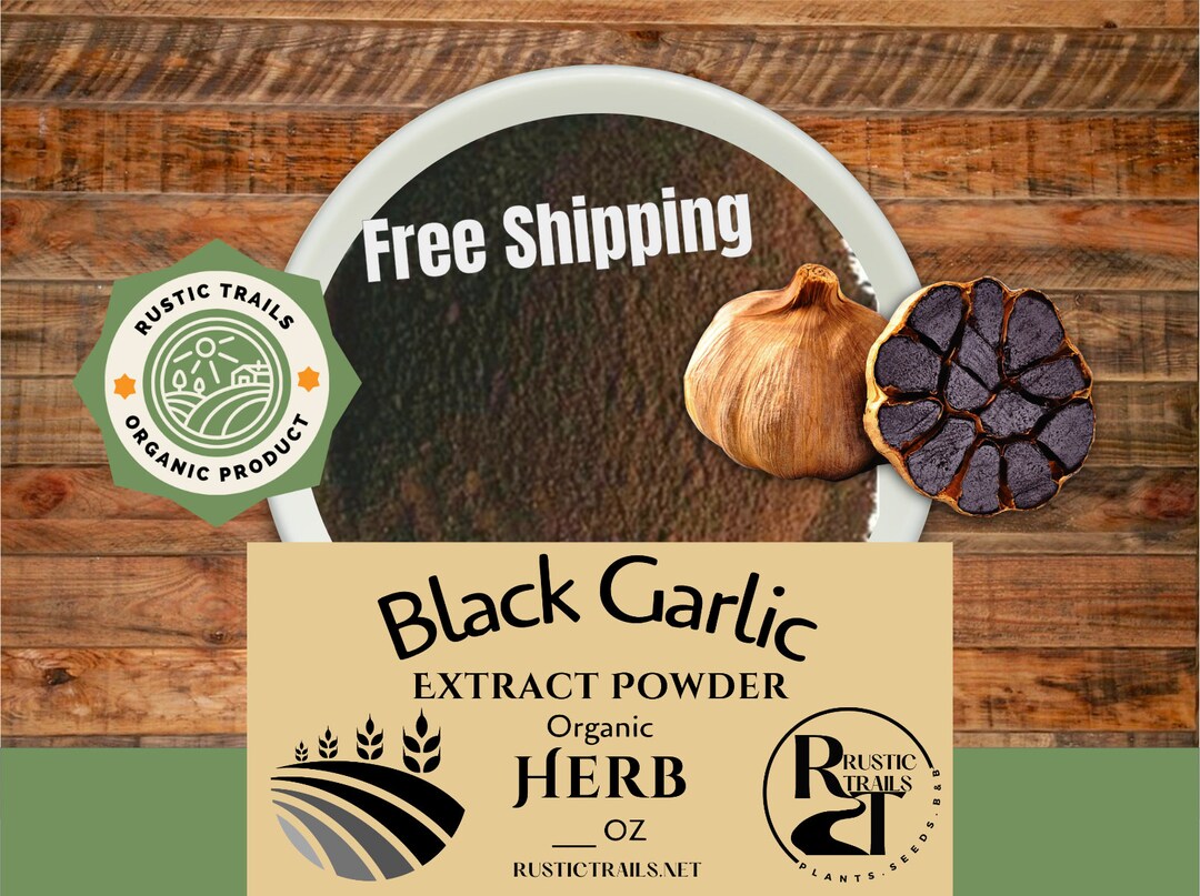 Organic Black Garlic Extract Powder - FREE Shipping - Herb - Etsy