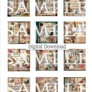 32 Bible Verse Square Designs Pendants - Download Print 6 Sizes 300 and ...