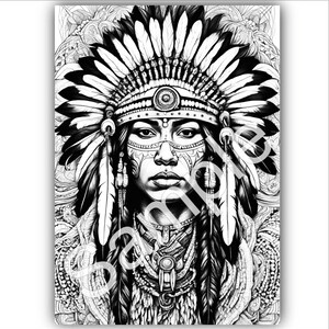 41 Native American Zentangle Coloring Page Designs 8x11in 500 DPI PNG ...