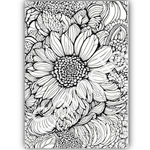 55 Flower Zentangle Designs Coloring Pages 8x11in 500 DPI PNG ...