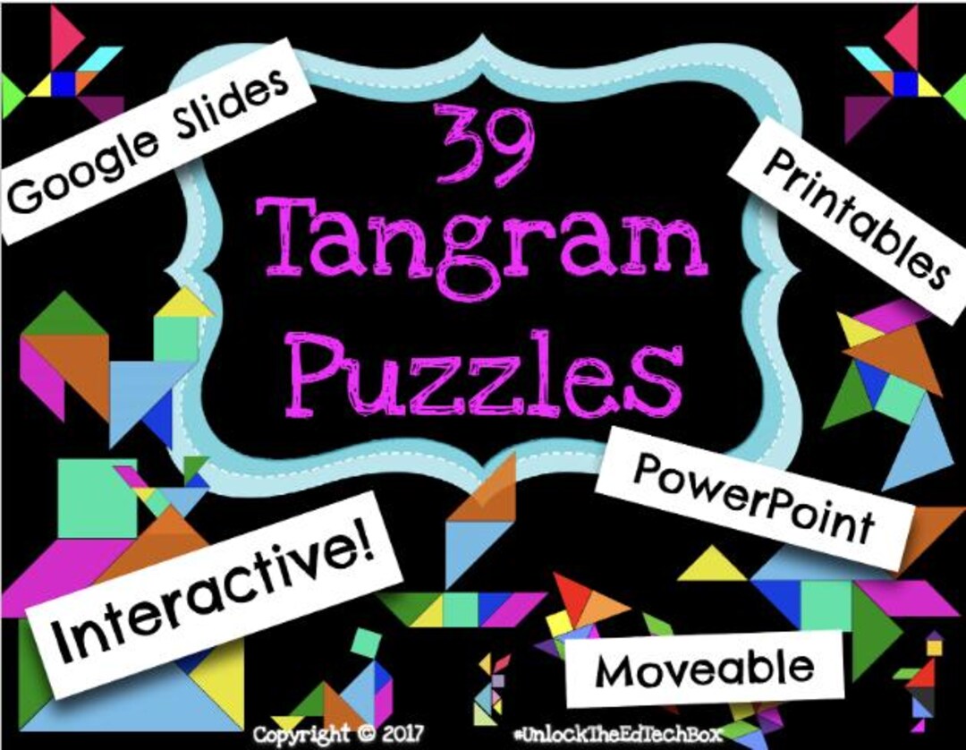 39 Digital Moveable Tangram Puzzle Activities STEM Team Building Math ...