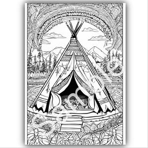 41 Native American Zentangle Coloring Page Designs 8x11in 500 DPI PNG ...