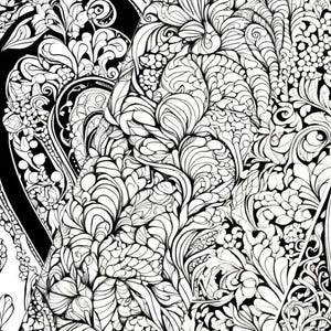 58 Heart Zentangle Mandala Coloring Pages 8x11in 500 DPI PNG, Scrapbook ...