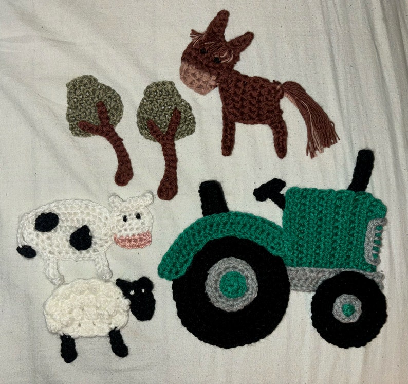 Tractor Farm Applique- Handmade, Tractor, Farming, Applique for Jumpers ...