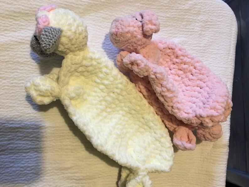 Super Soft Snuggly Lamb and Pig Baby Comforter - Etsy