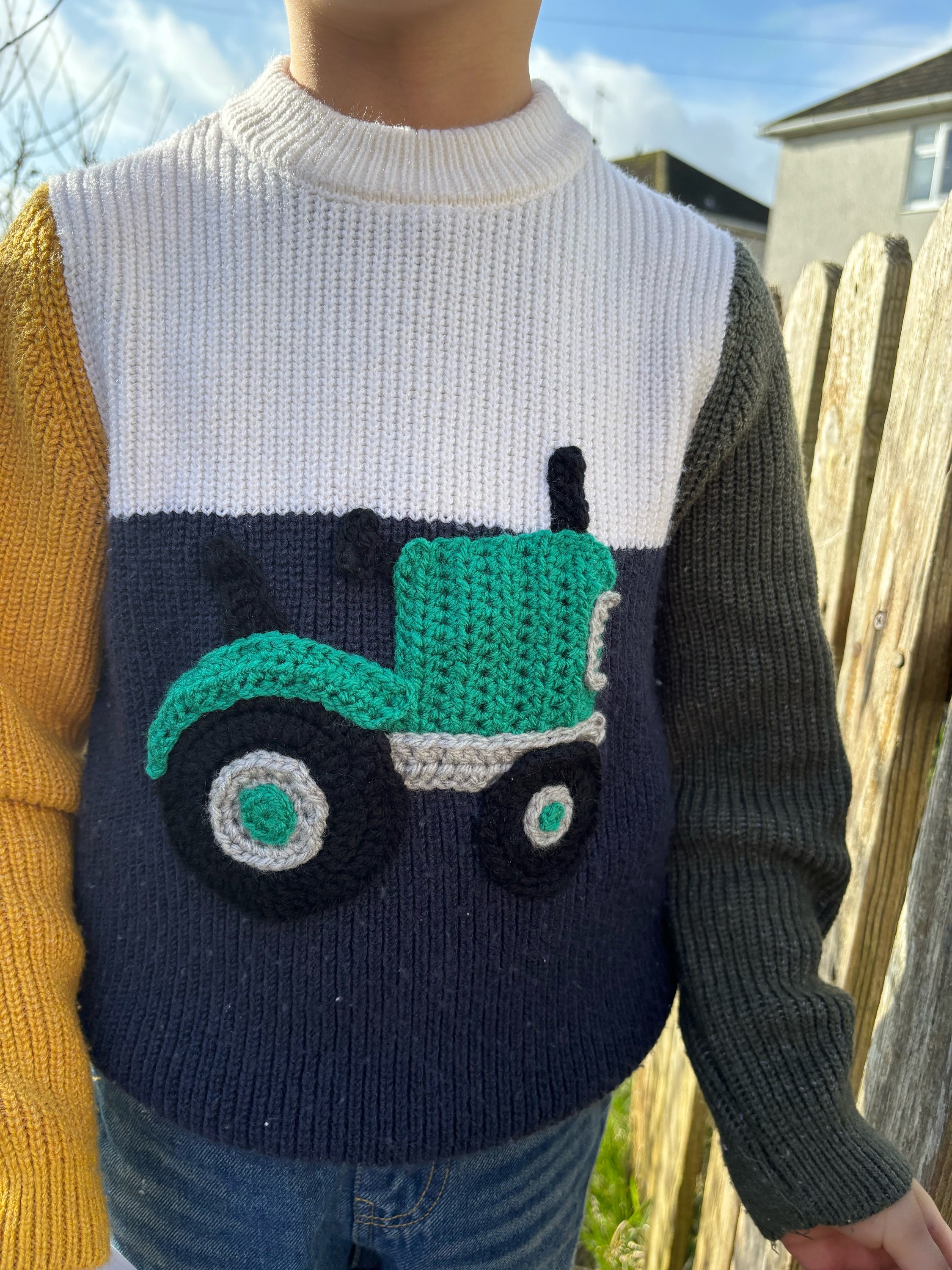 Tractor Farm Applique- Handmade, Tractor, Farming, Applique for Jumpers ...