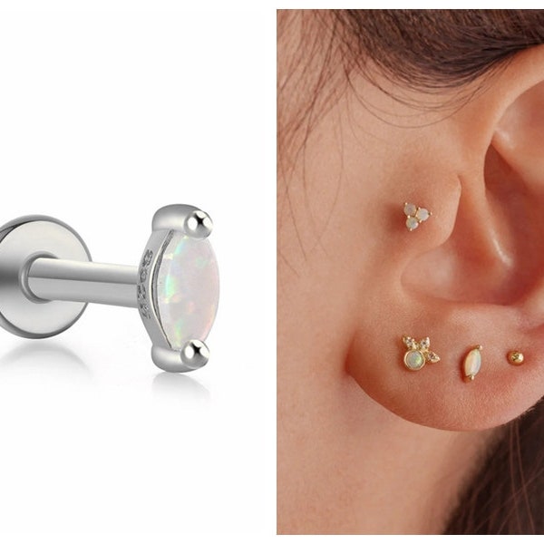 Flat Sterling Silver Back Earrings - Etsy