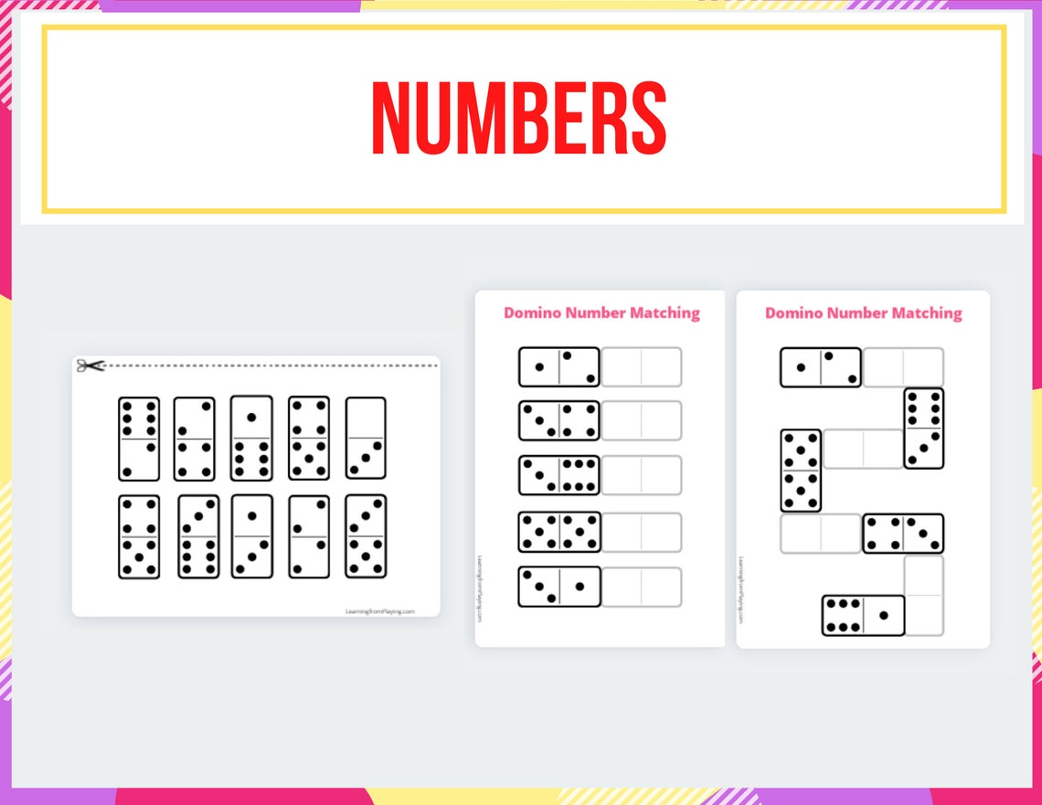 Toddler Domino Activities Toddler Busy Book Toddler Printable Binder ...