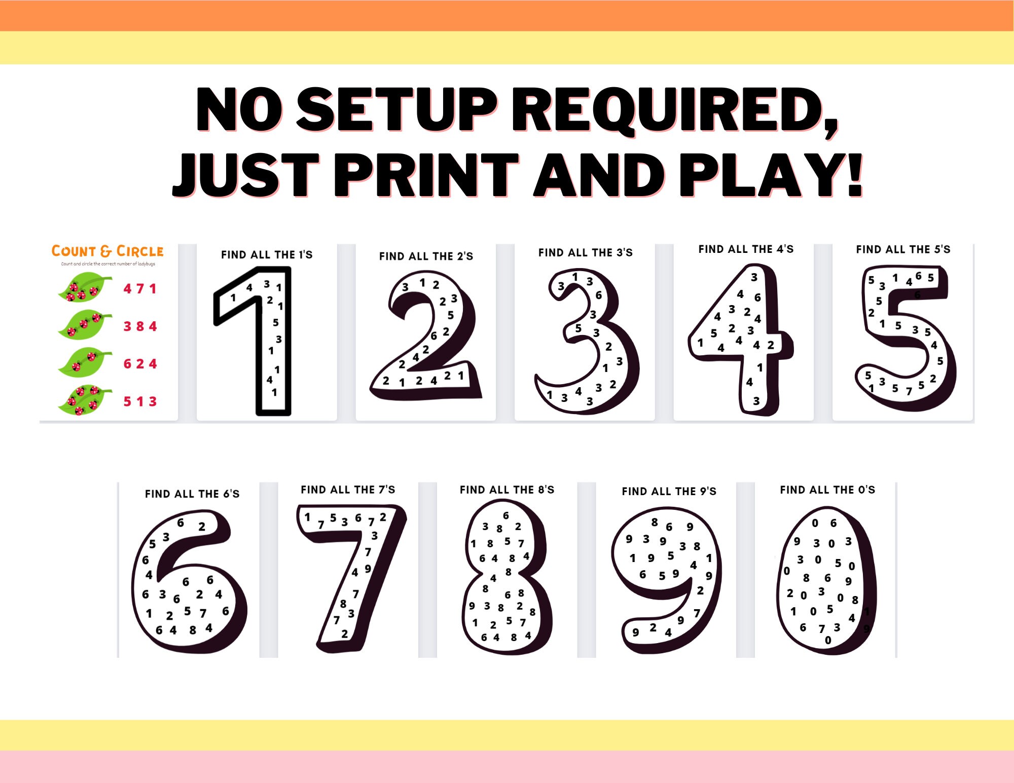 Toddler Number Activities PRINT AND PLAY Counting Learning Busy Book ...