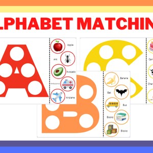 Toddler Alphabet Matching Activity - Sorting - Learning - Busy Book ...