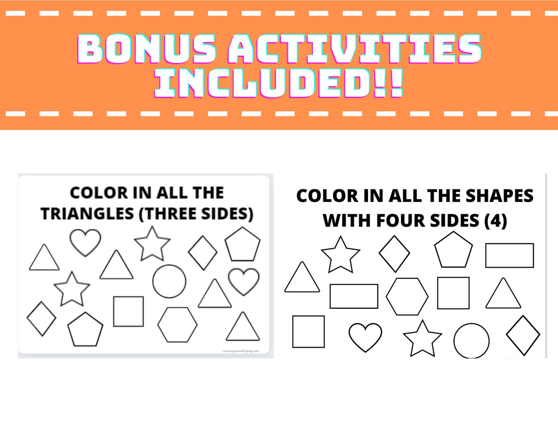 Toddler Shapes Activities Shadow Matching Learning Busy Book Printable ...