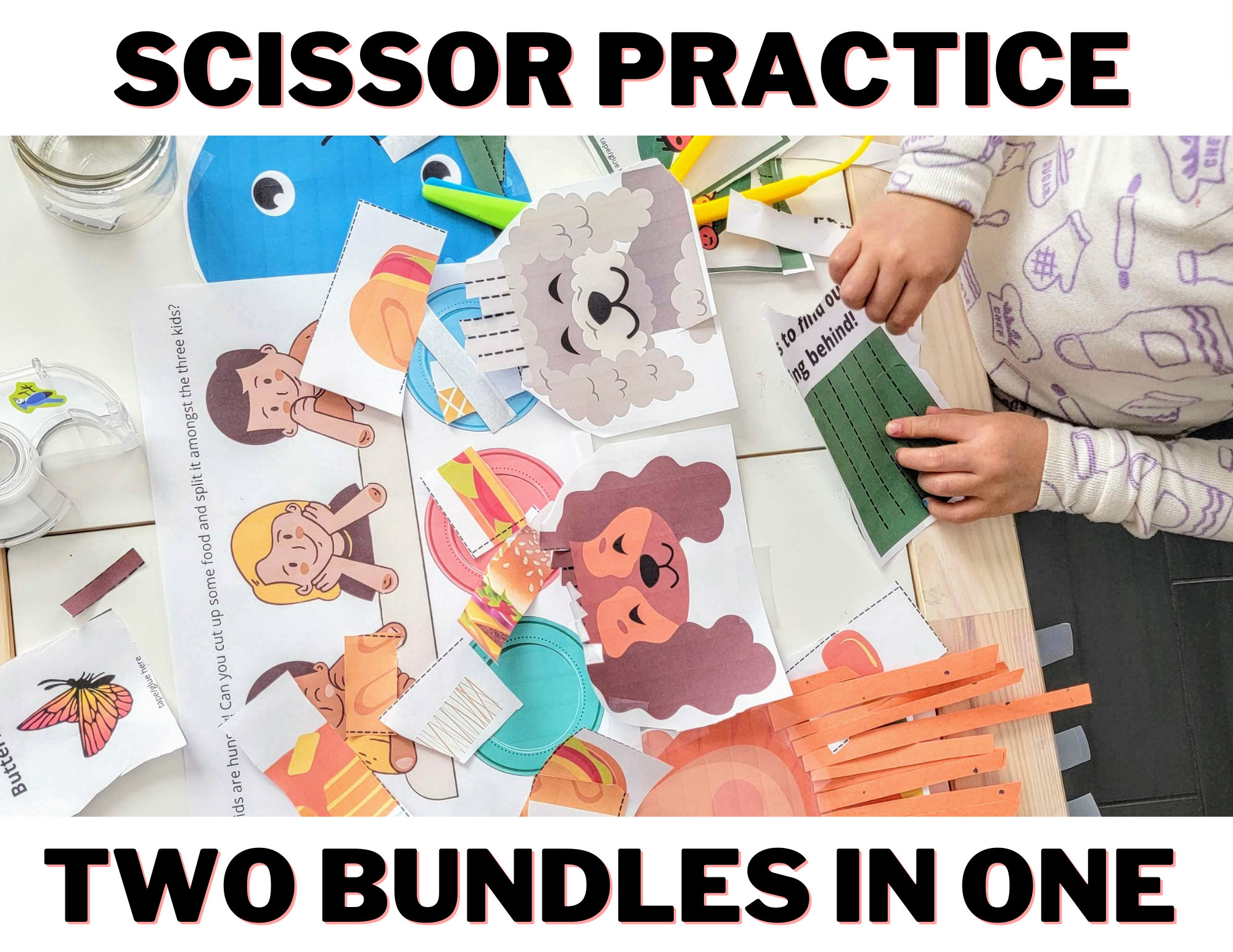 Toddler Scissor Practice Activities Learning Scissor Skills Cutting ...