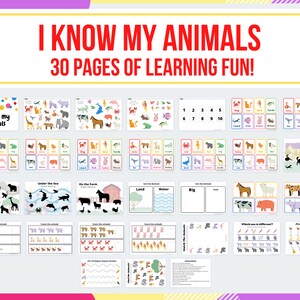 Toddler Animal Activities - Toddler Busy Book - Toddler Printable ...