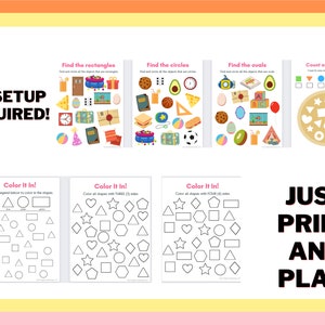 Toddler Shapes Activities - PRINT AND PLAY - Counting Learning - Busy ...