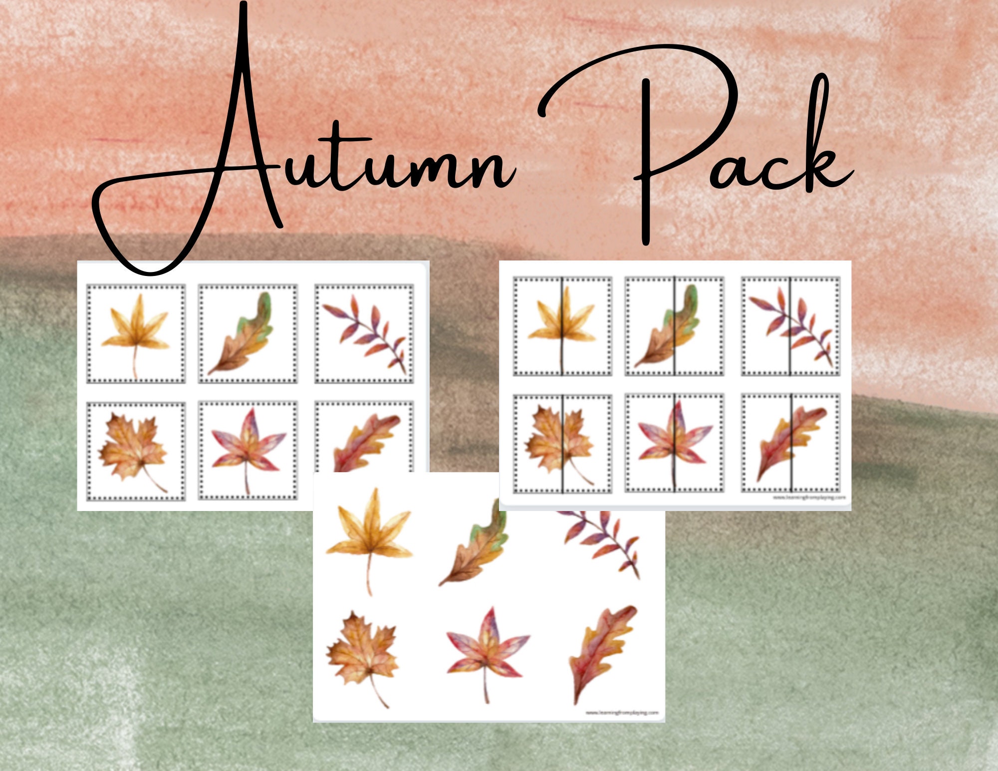 Autumn Printable Pack - Pumpkin Counting - Shadow Matching - Fall ...