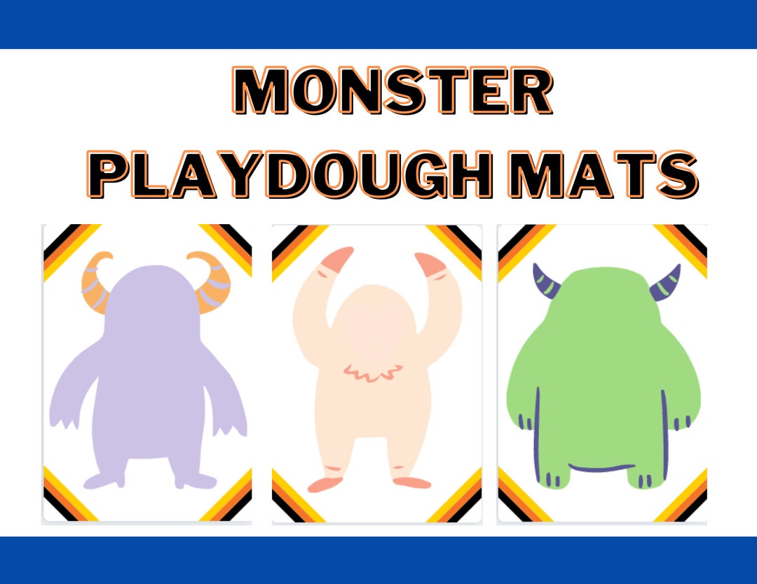 Toddler Monster Playdough Mats - Build Your Own Monster - Playdough ...