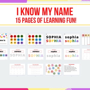 PERSONALIZED Toddler Learning Name Activities - Toddler Busy Book ...