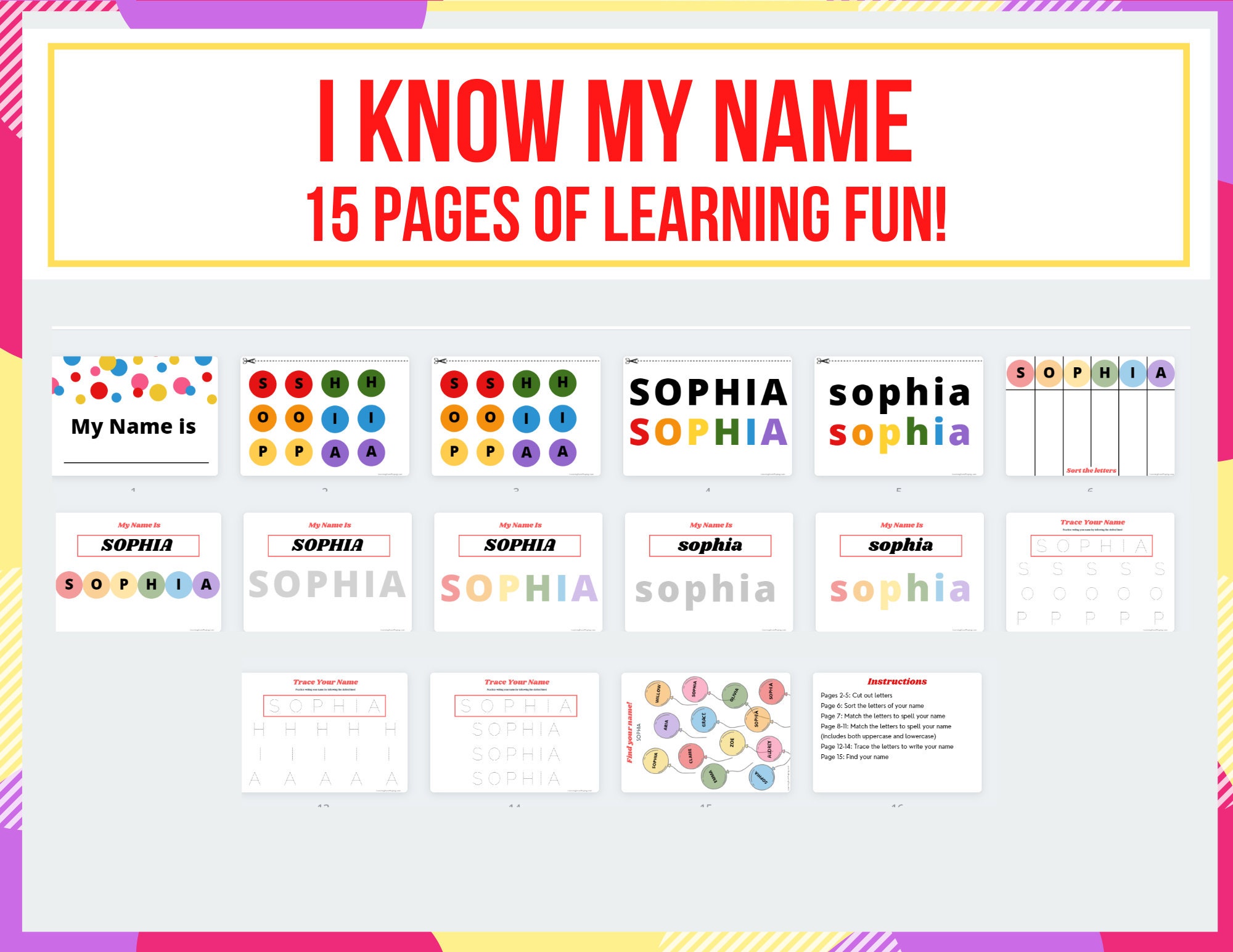 PERSONALIZED Toddler Learning Name Activities - Toddler Busy Book ...
