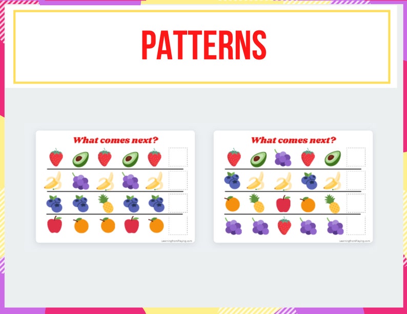 Preschool Learning Fruit Activities Busy Book Preschool | Etsy