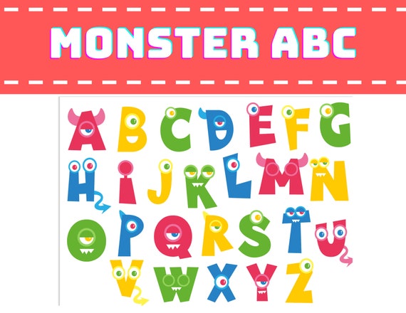 Toddler Monster Alphabet Fun Monster Halloween Learning - Etsy