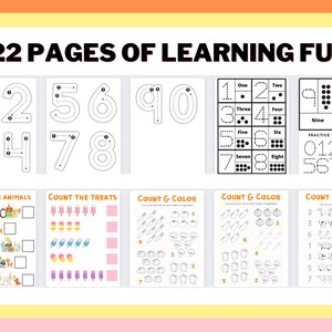 Toddler Number Activities - PRINT AND PLAY - Counting Learning - Busy ...