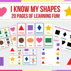 Toddler Learning Activities 100+ Pages - Counting, Shapes, Fruits ...