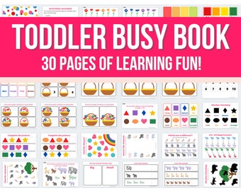 Toddler Five Senses Activities Sorting Learning Matching Busy Book ...