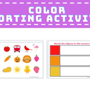 Toddler Color Sorting Activities - Colors - Learning - Busy Book ...