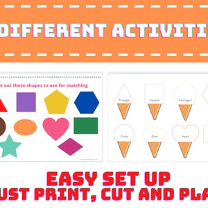 Toddler Shapes Activities - Shadow Matching - Learning - Busy Book ...