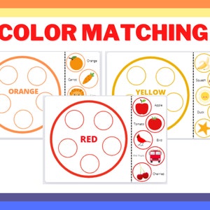 Toddler Learning Pack Matching Activity - Five Senses, Numbers, Colors ...