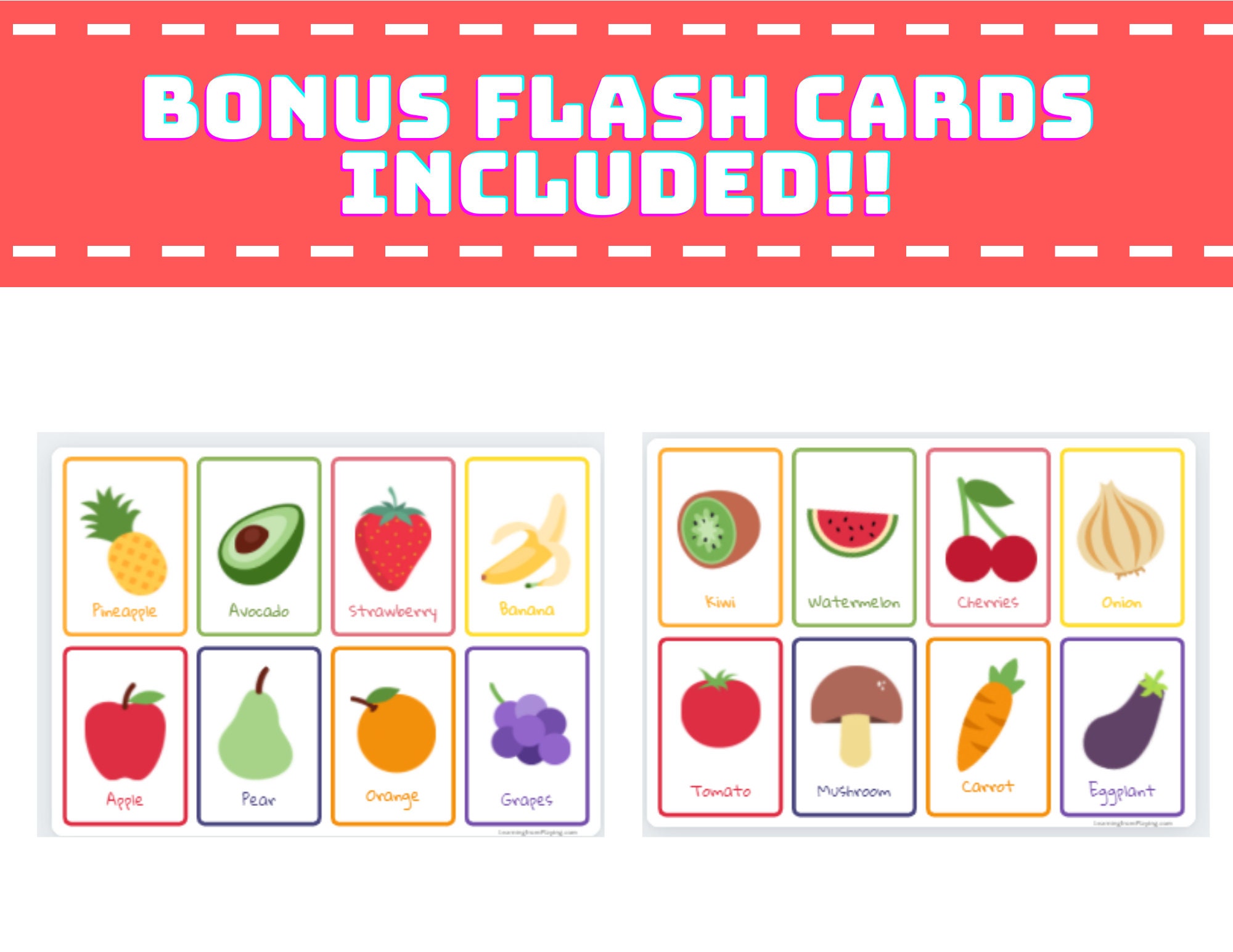 Toddler Fruit Vegetable Activities Shadow Matching Learning Busy Book ...