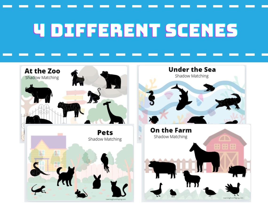 Toddler Animal Activities - Shadow Matching - Learning - Toddler Busy ...