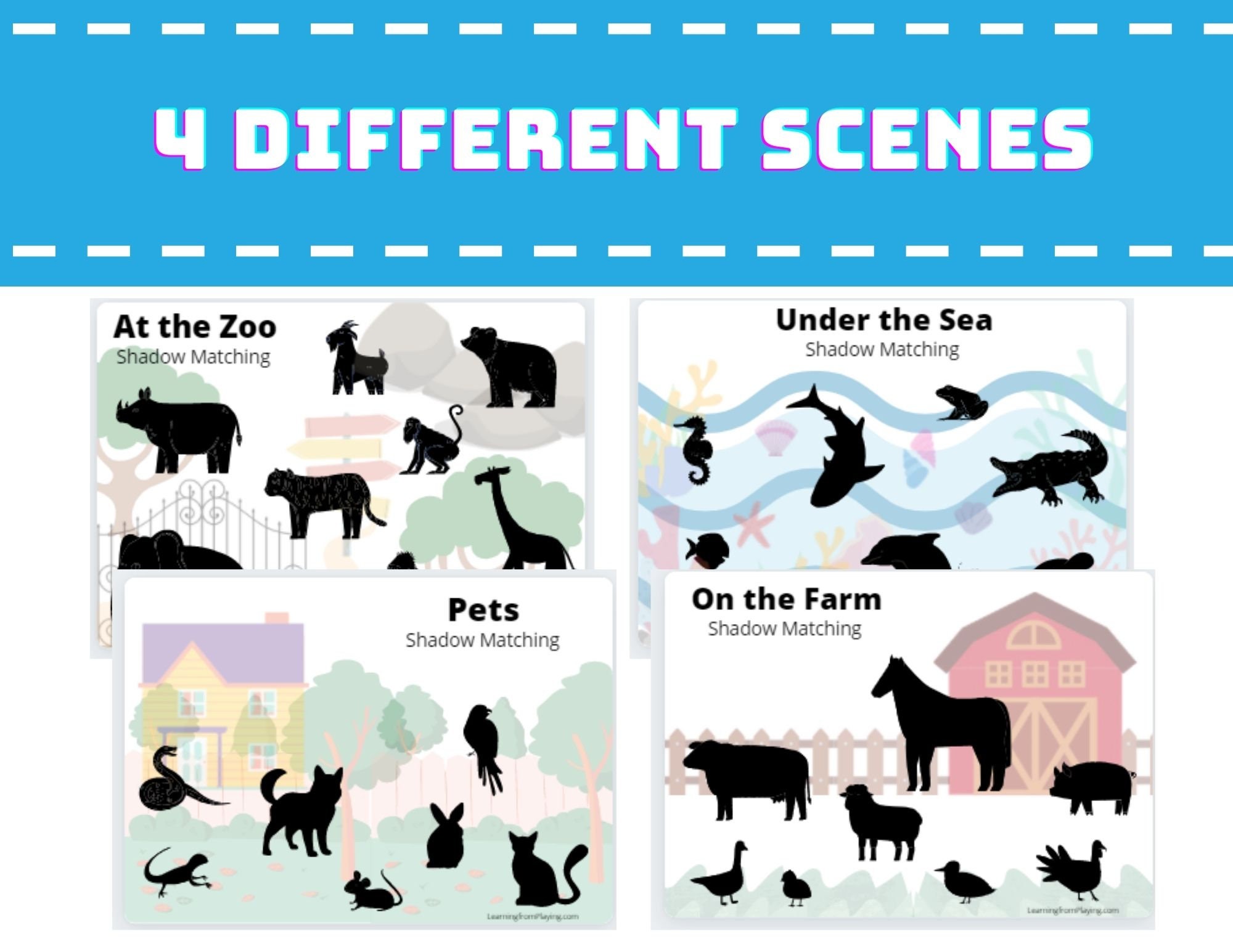 Toddler Animal Activities - Shadow Matching - Learning - Toddler Busy ...