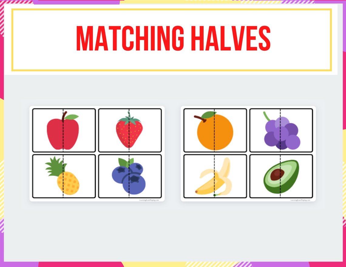 Preschool Learning Fruit Activities Busy Book Preschool | Etsy