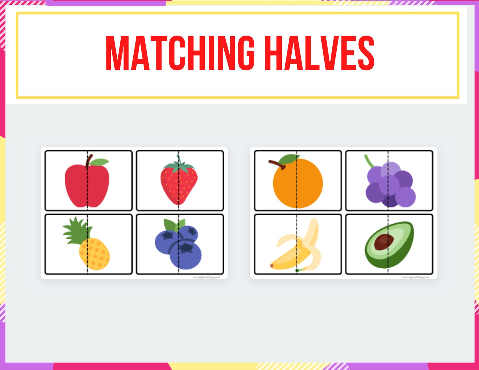 Preschool Learning Fruit Activities Busy Book Preschool | Etsy