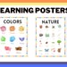 Toddler Learning Posters - Vegetable Fruits Nature Colors - Printable ...