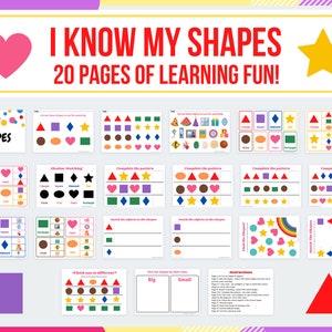 Toddler Learning Shapes Activities - Toddler Busy Book - Toddler ...